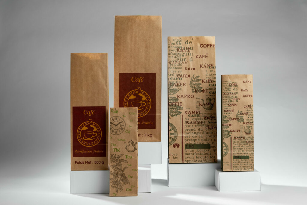 Pre-printed bags – Block bottom paper bags | Baginco